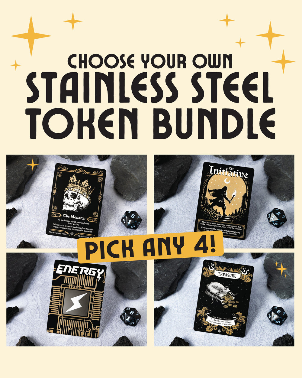 Legendary Artifacts | Stainless Steel MTG Tokens