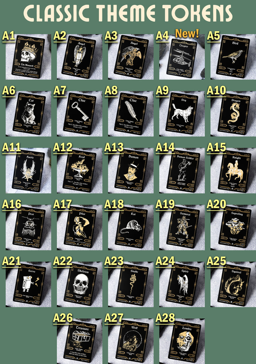 Stainless Steel Token Bundle - Metal MTG Tokens | Legendary Artifacts