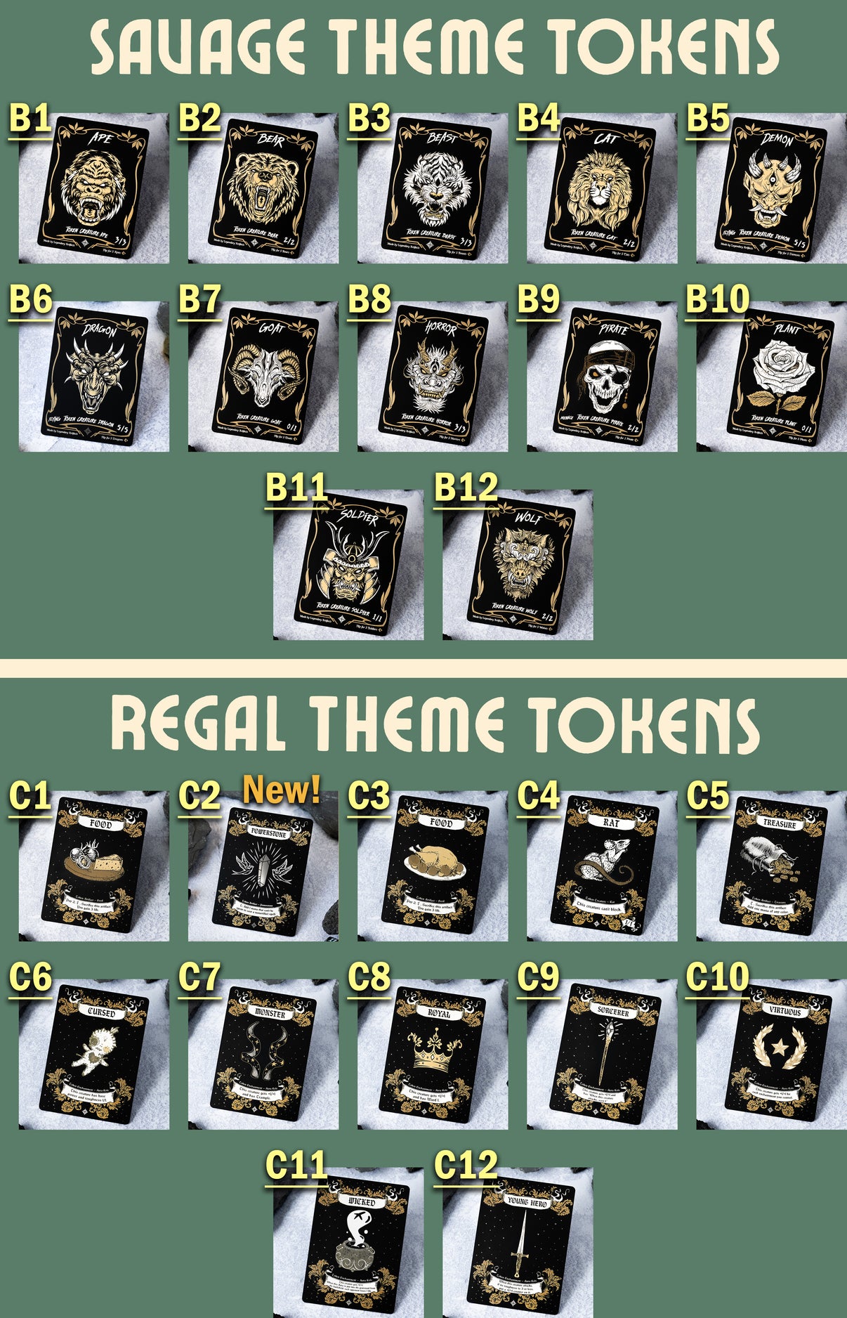 Stainless Steel Token Bundle - Metal MTG Tokens | Legendary Artifacts