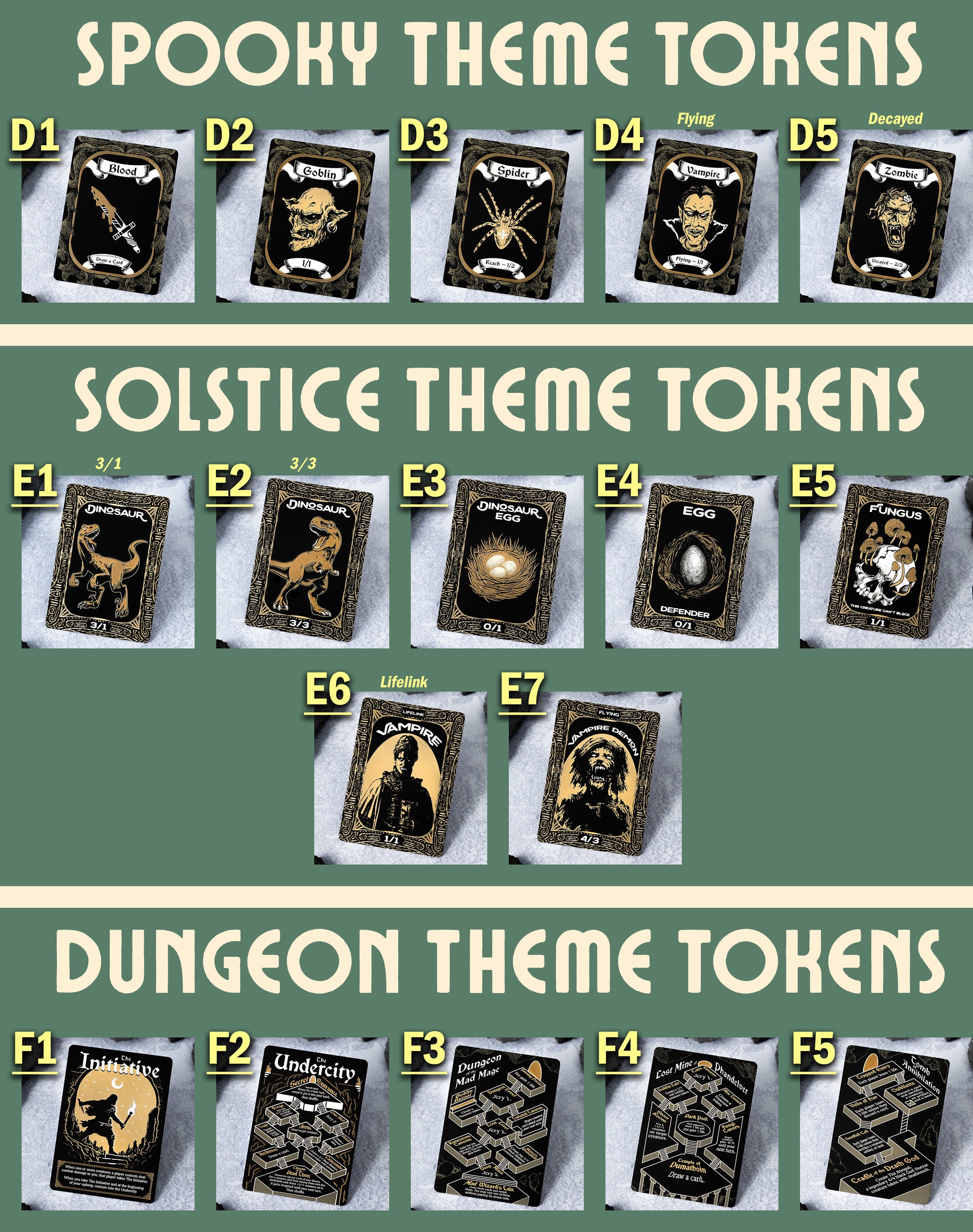 Stainless Steel Token Bundle - Metal MTG Tokens | Legendary Artifacts
