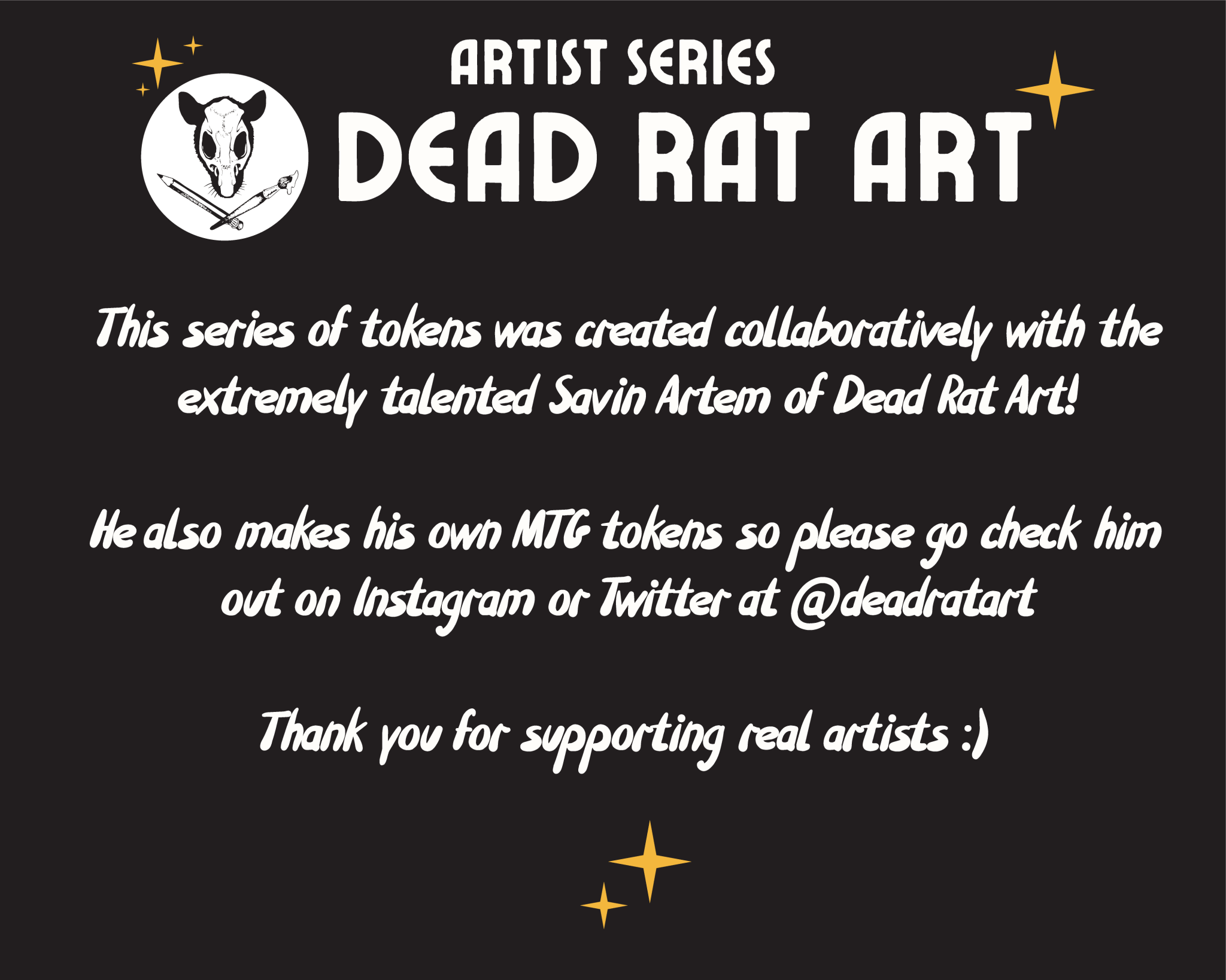Artist Series Token Bundle - Metal MTG Tokens | Legendary Artifacts