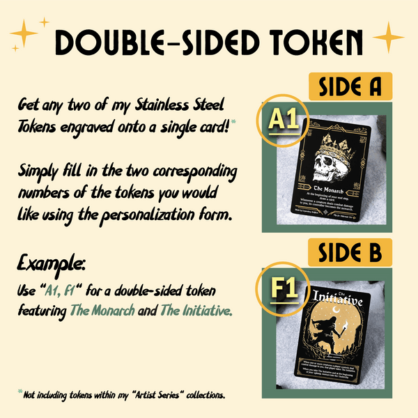 Stainless Steel Double-Sided Token - MTG Tokens | Legendary Artifacts