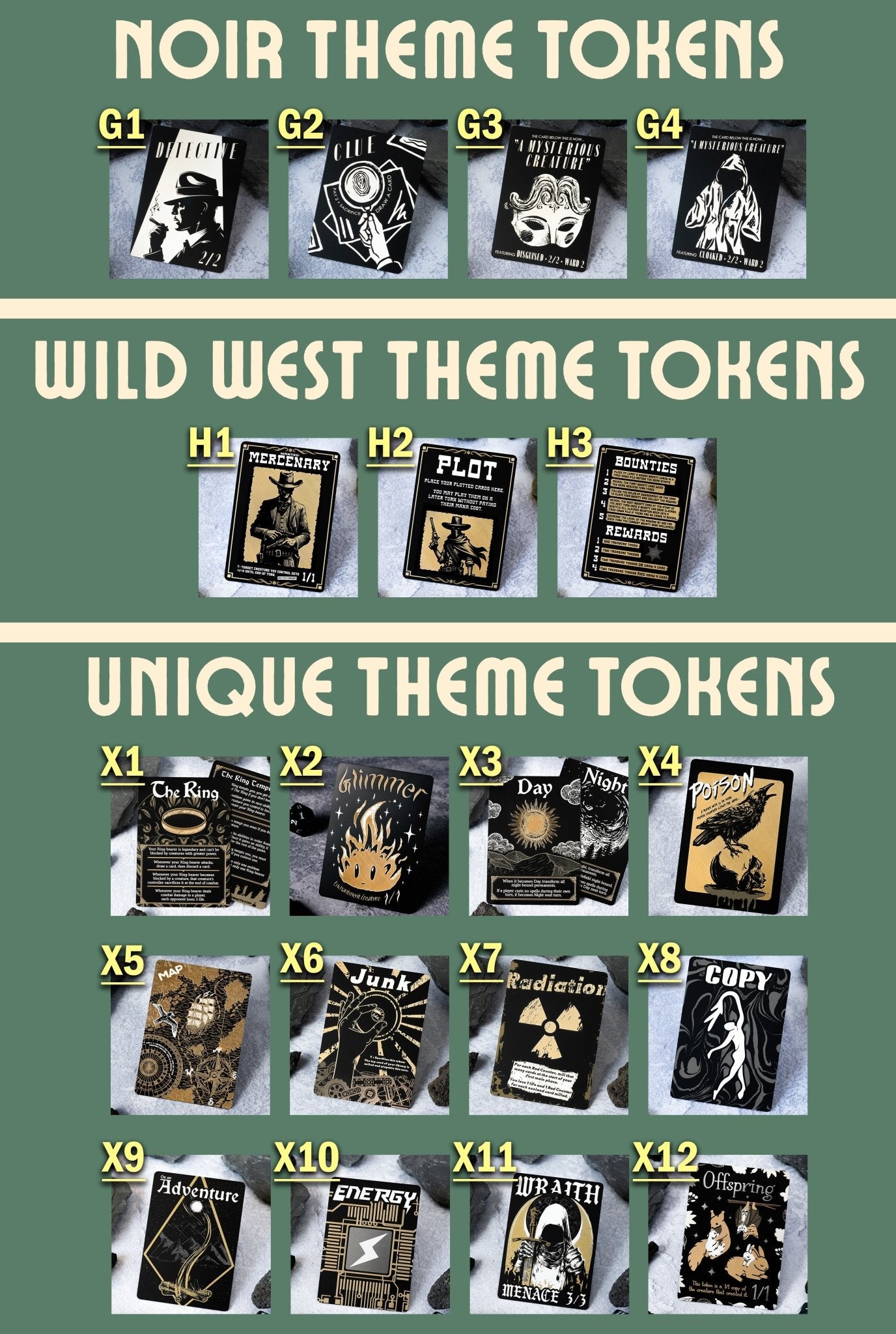 Stainless Steel Double-Sided Token - MTG Tokens | Legendary Artifacts