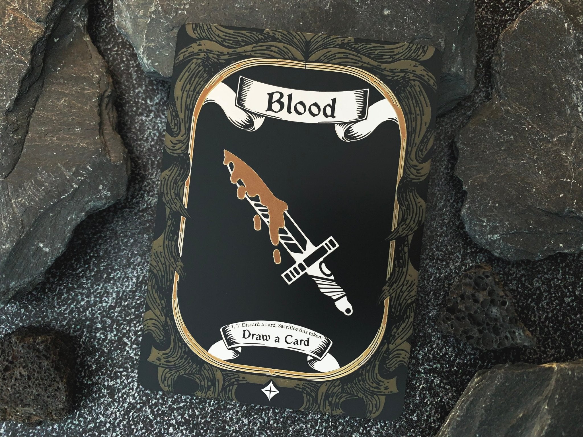 Stainless Steel Blood Token - Metal MTG Tokens | Legendary Artifacts