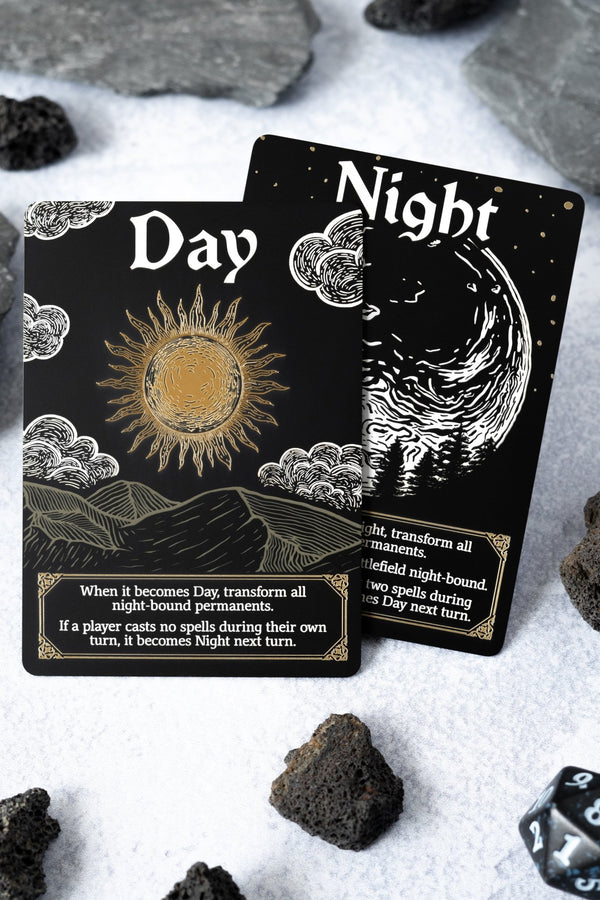 Stainless Steel Day / Night Token - Metal MTG Tokens | Legendary Artifacts