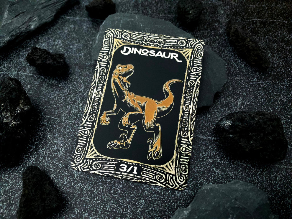 Stainless Steel Dinosaur Token - Metal MTG Tokens | Legendary Artifacts