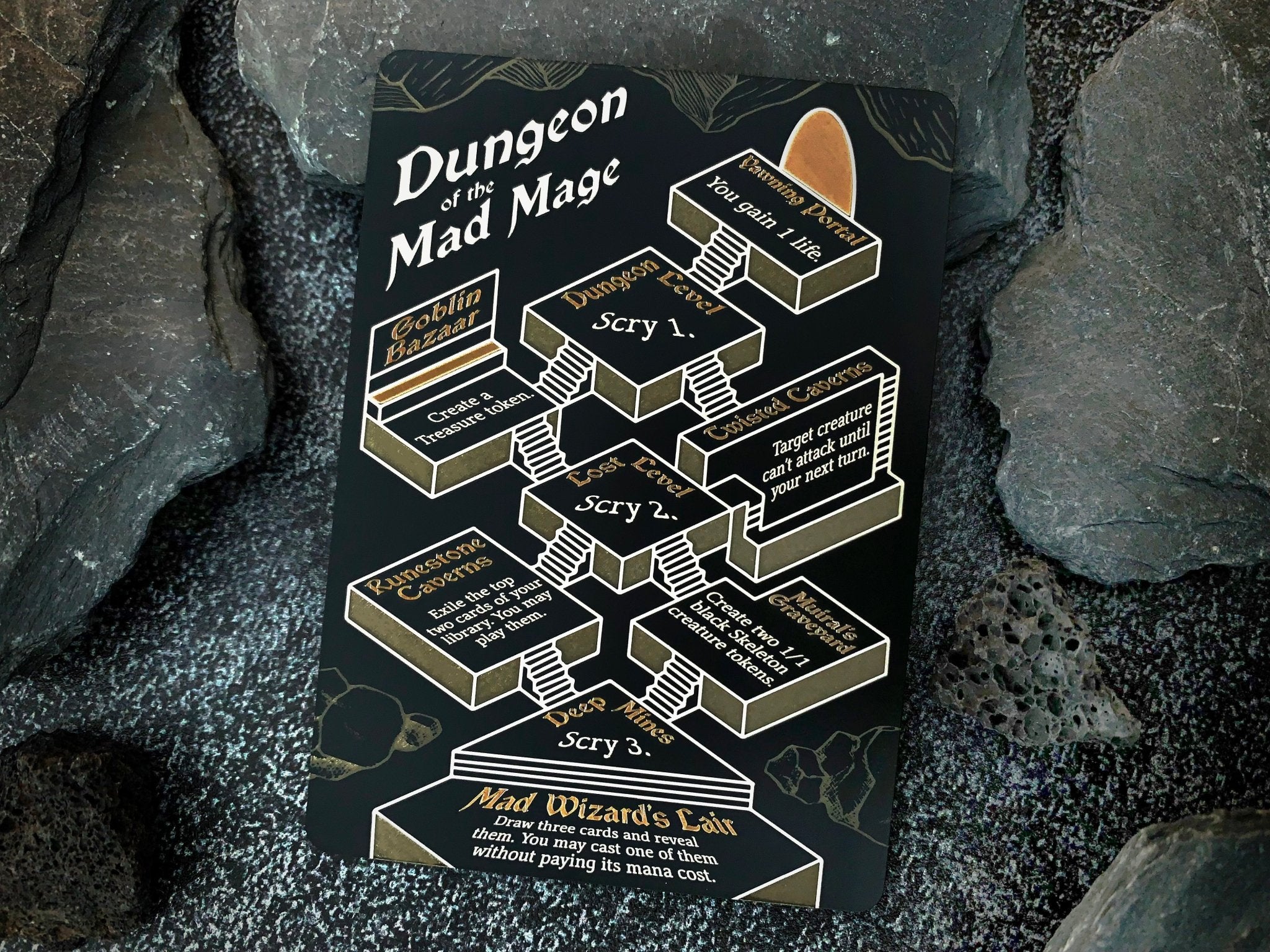 Stainless Steel Dungeon of the Mad Mage Token - Metal MTG Tokens ...