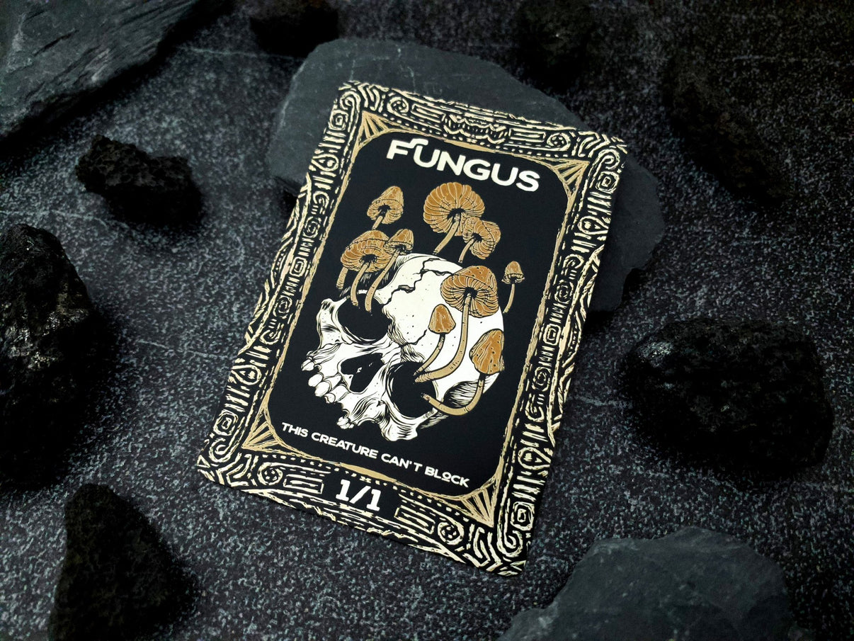 Stainless Steel Fungus Token - Metal MTG Tokens | Legendary Artifacts