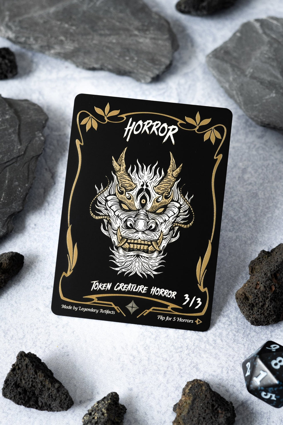 Stainless Steel Horror Token - Metal MTG Tokens | Legendary Artifacts