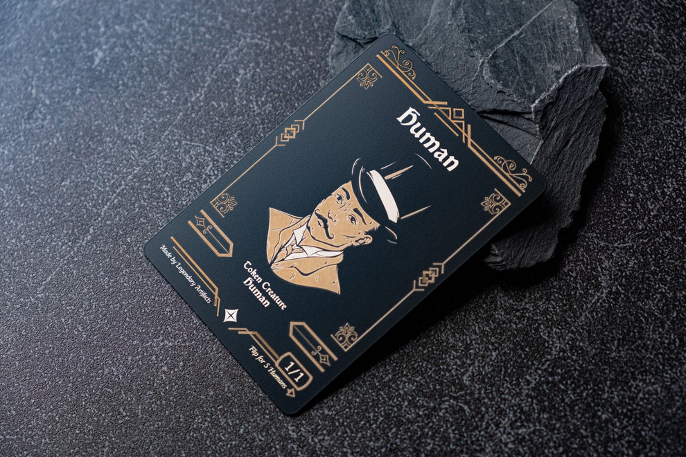 Stainless Steel Human Token - Metal MTG Tokens | Legendary Artifacts