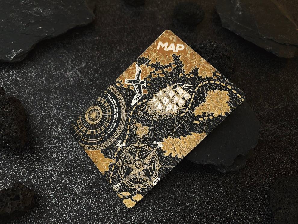 Stainless Steel Map Token - Metal MTG Tokens | Legendary Artifacts