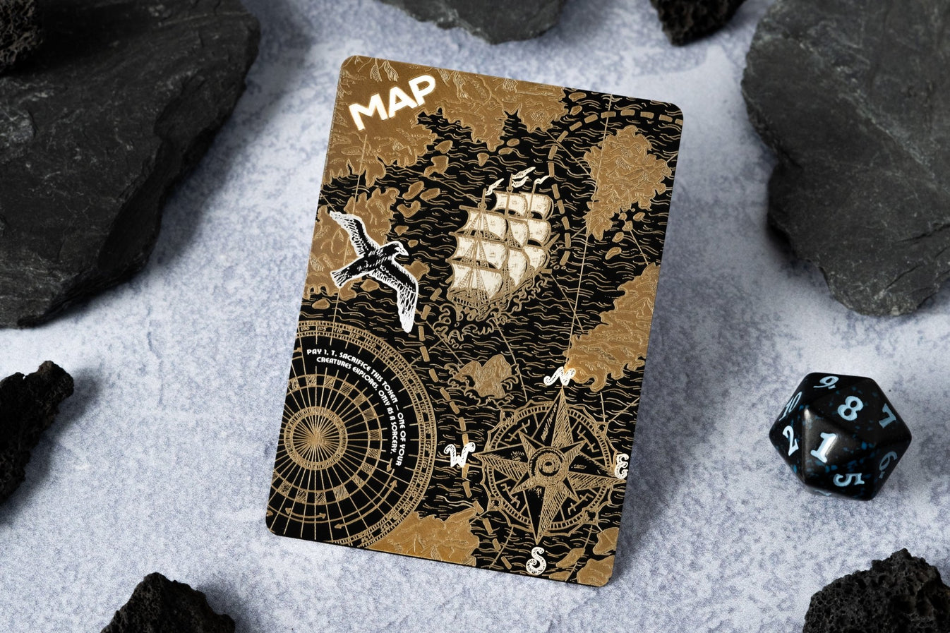 Stainless Steel Map Token - Metal MTG Tokens | Legendary Artifacts
