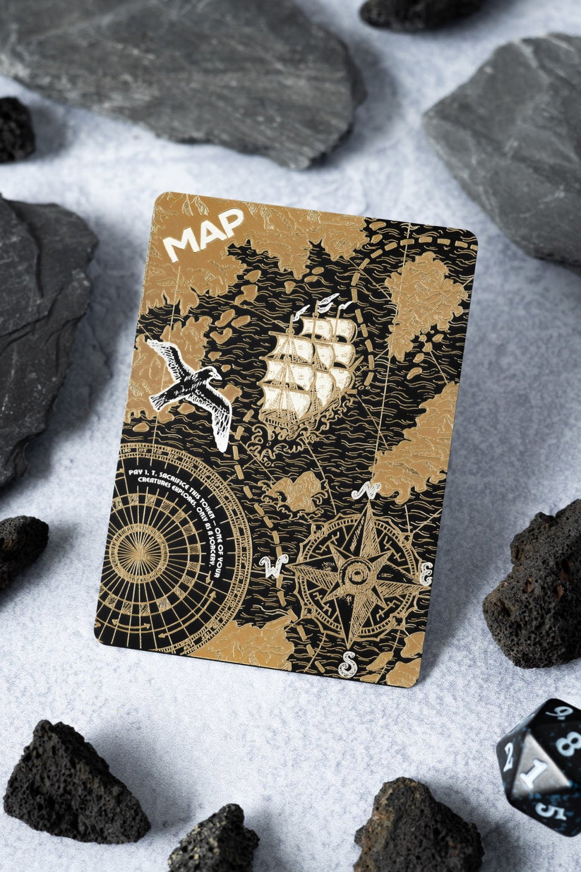 Stainless Steel Map Token - Metal MTG Tokens | Legendary Artifacts