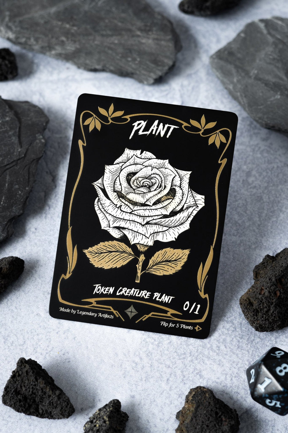 Stainless Steel Plant Token - Metal MTG Tokens | Legendary Artifacts