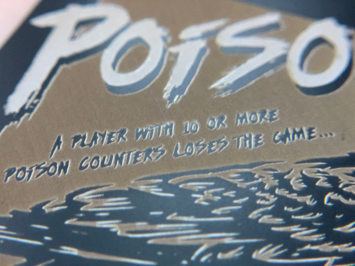 Stainless Steel Poison Token - Metal MTG Tokens | Legendary Artifacts