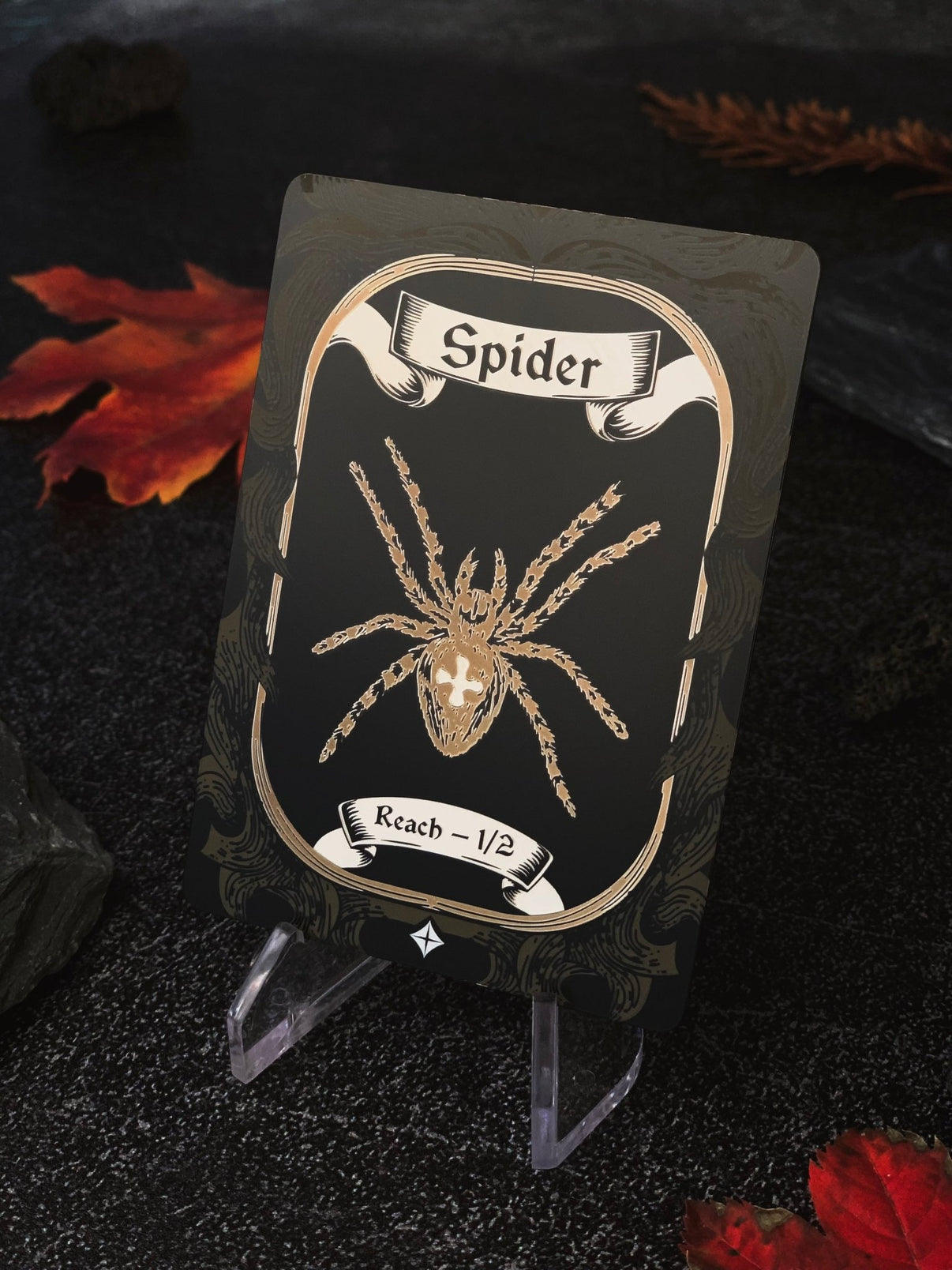 Stainless Steel Spider Token - Metal MTG Tokens | Legendary Artifacts