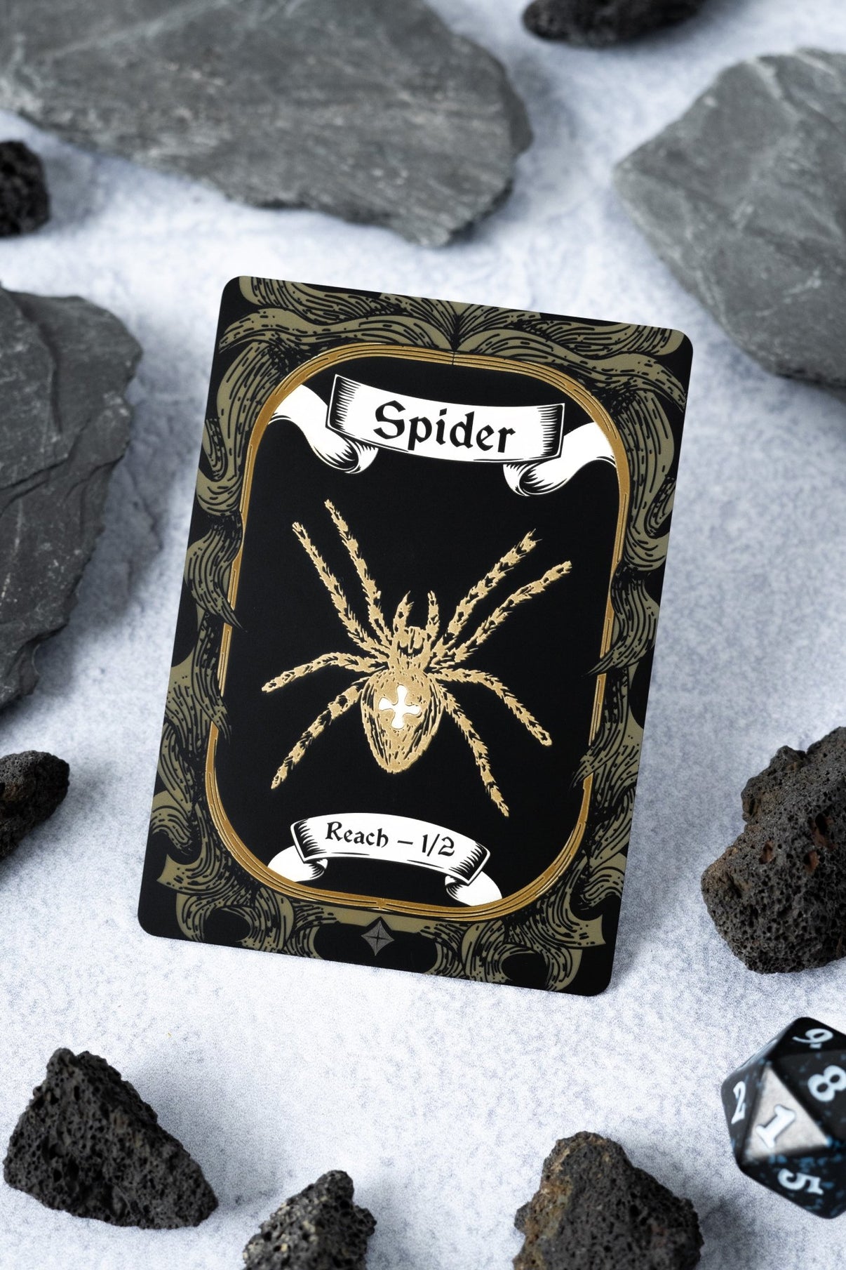 Stainless Steel Spider Token - Metal MTG Tokens | Legendary Artifacts