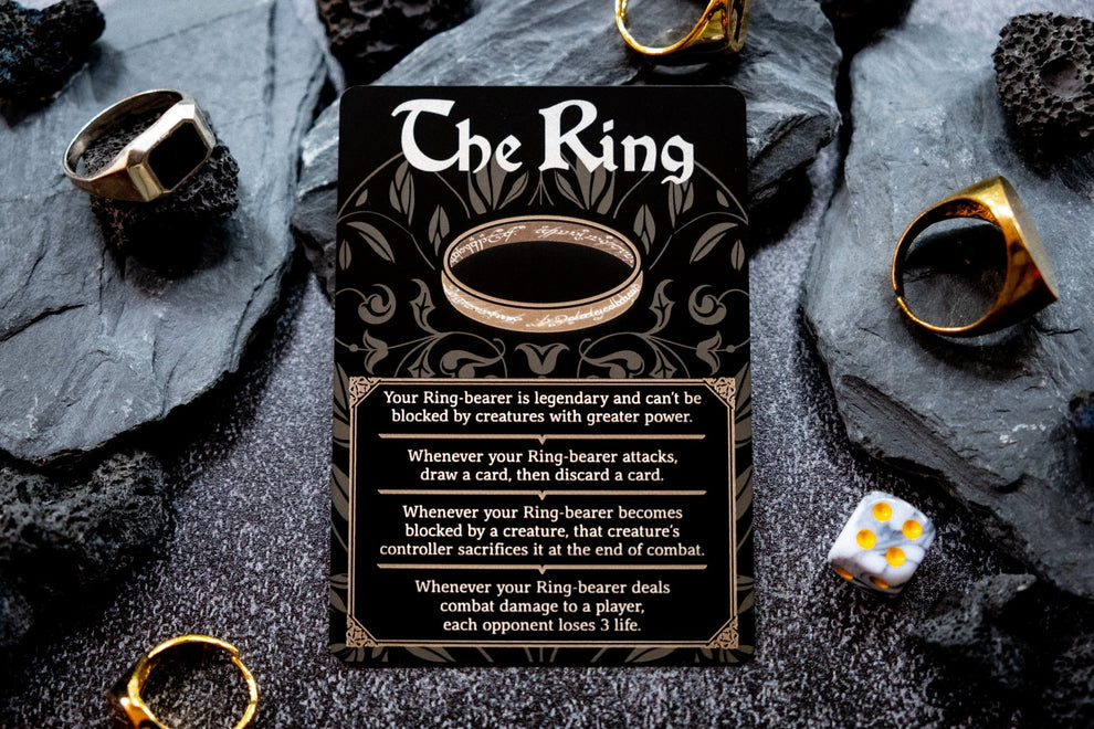 Stainless Steel The Ring Token - Metal MTG Tokens | Legendary Artifacts