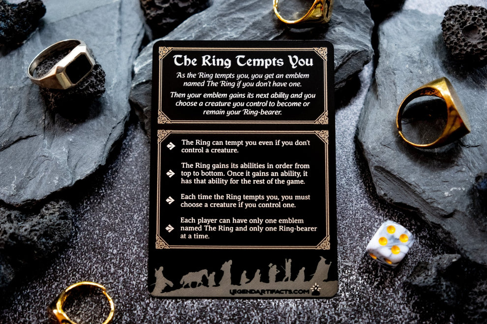 Stainless Steel The Ring Token - Metal MTG Tokens | Legendary Artifacts