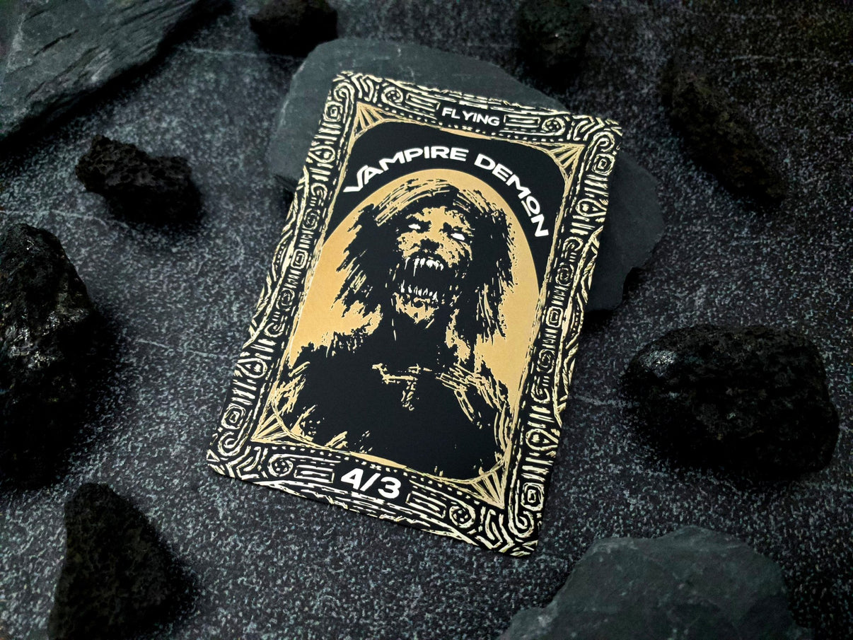 Stainless Steel Vampire Demon Token - Metal MTG Tokens | Legendary ...