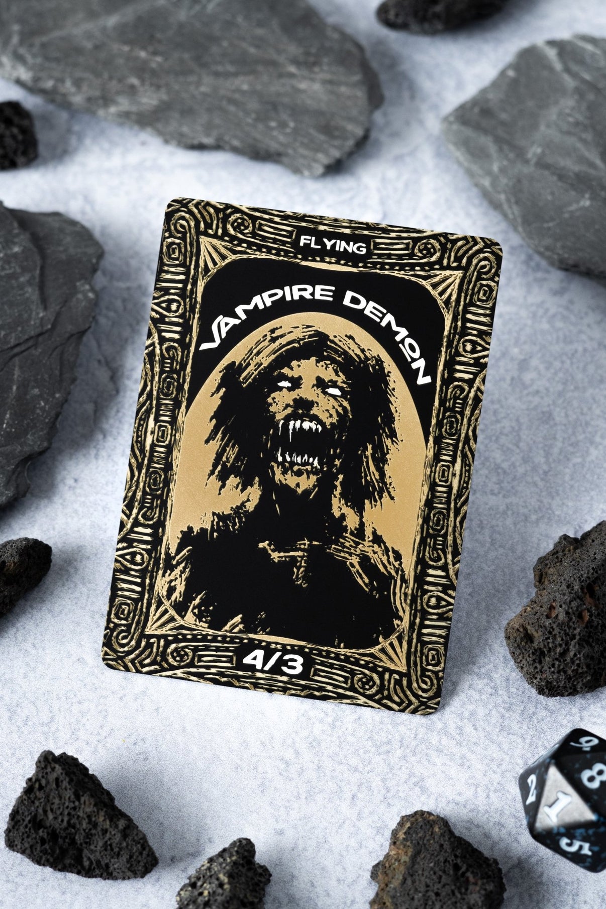 Stainless Steel Vampire Demon Token - Metal MTG Tokens | Legendary ...