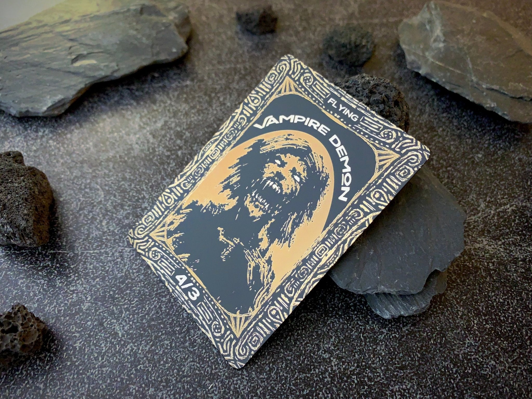 Stainless Steel Vampire Demon Token - Metal MTG Tokens | Legendary ...