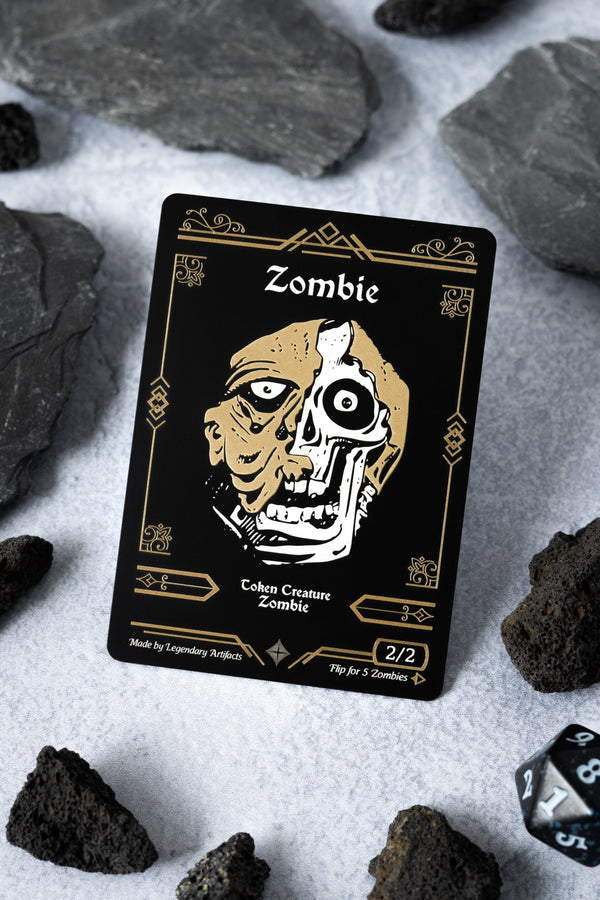 Stainless Zombie Angel Token - Metal MTG Tokens | Legendary Artifacts