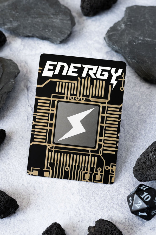 Stainless Steel Energy Token - Metal MTG Tokens | Legendary Artifacts