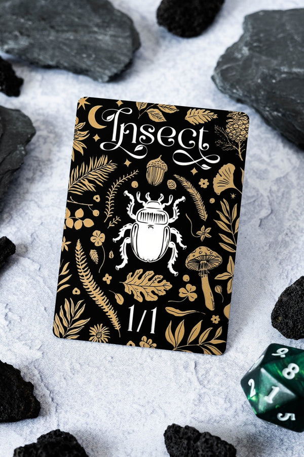 Stainless Steel Insect Token - Metal MTG Tokens | Legendary Artifacts